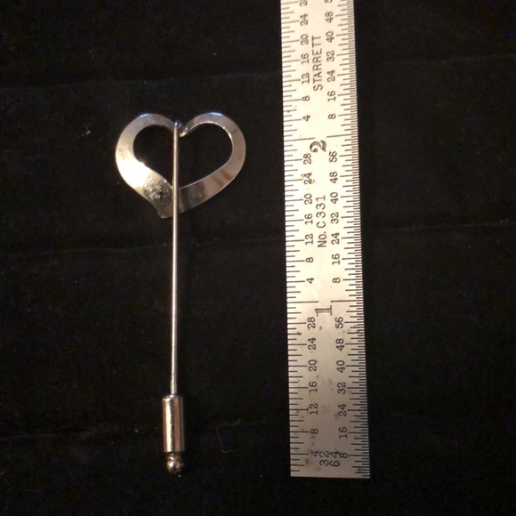 Jewelry | Vintage Sterling Silver Heart Shaped Stick Pin | Poshmark